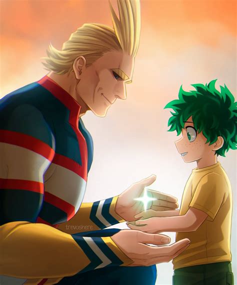 Midoriya Izuku And All Might Boku No Hero Academia Drawn By Trevo Trevoshere Danbooru