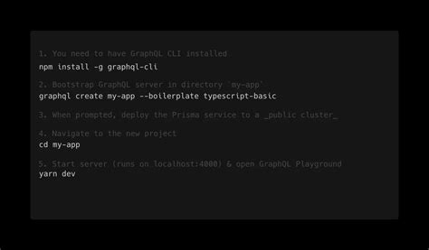 Graphql Server Under 5 Minutes Typescript