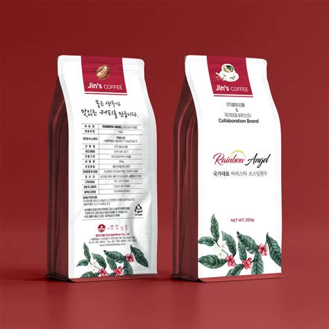 작업사례 커피 원두 파우치 봉투 패키지 디자인 무드온디자인