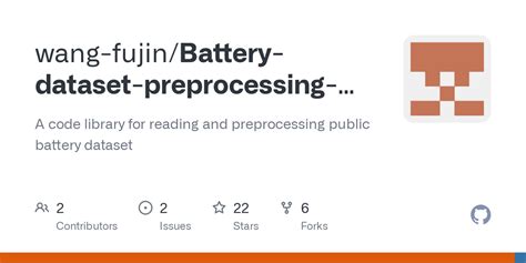 Issues · Wang Fujinbattery Dataset Preprocessing Code Library · Github