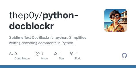 GitHub Thep0y Python Docblockr Sublime Text DocBlockr For Python