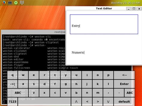 cómo ejecutar wayland y weston en arch linux conpilar es