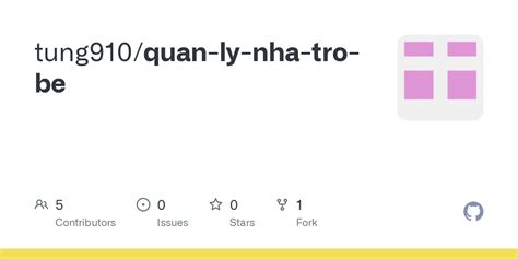 Github Tung Quan Ly Nha Tro Be