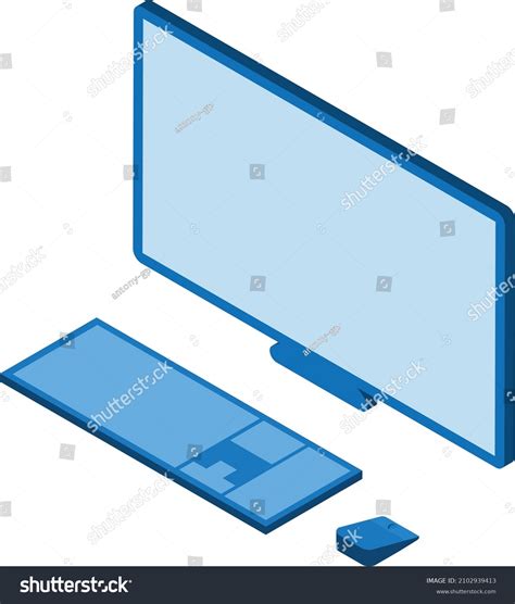 Isometric Monitor Keyboard Mouse Stock Vector Royalty Free 2102939413 Shutterstock