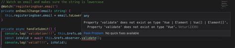 Property Validate Does Not Exist On Type Vue Vetur Issue Vuejs Vetur GitHub