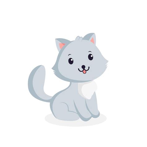 귀여운 고양이 캐릭터 디자인 일러스트 프리미엄 벡터