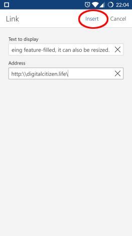 Insert Edit Text Boxes Links Comments In Microsoft Word For Android Digital Citizen
