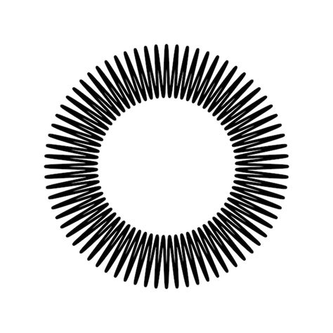 Icône De Motif Radial Cercle Vecteur Premium