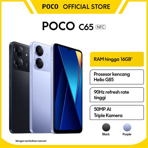 Jual Official POCO C65 RAM Hingga 16 GB Prosesor Kencang Helio G85