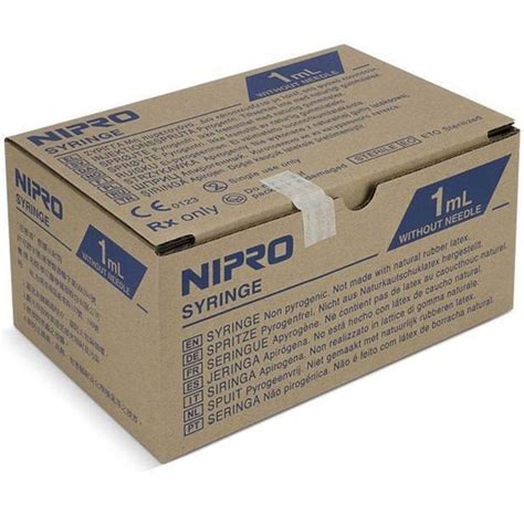 Nipro Tuberculin Syringe 1ml Luer Lock 100bx Jd01l Med Vet