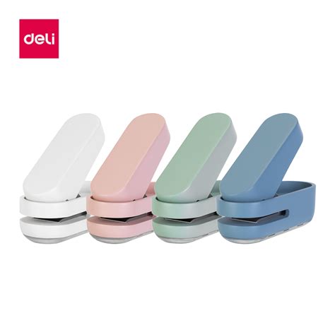 Deli เครื่องเจาะกระดาษ ที่เจาะกระดาษ 1รู 6mm 4สี พกพาง่าย Paper Punch Shopee Thailand