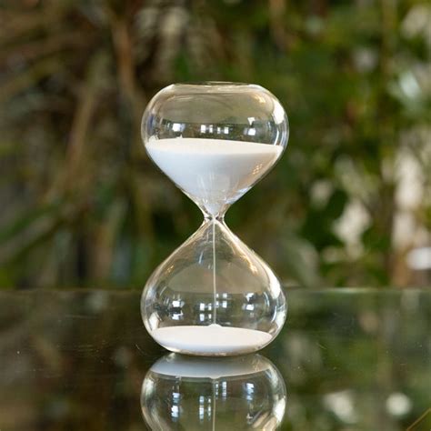 50 Minute Modern Glass Timer In Black Or White Justhourglasses