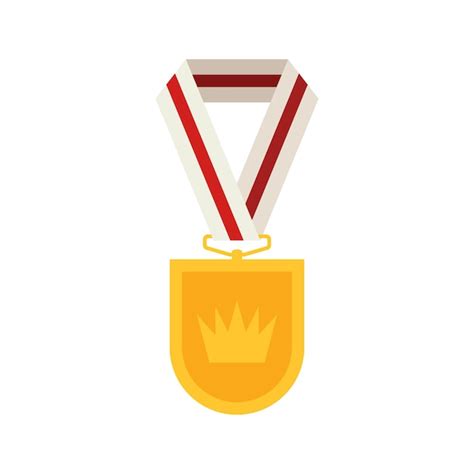 Medalla de oro con cinta ilustración vectorial Vector Premium