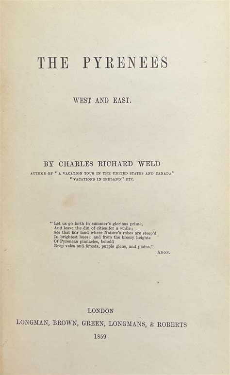 Sold At Auction Weld Charles Richard