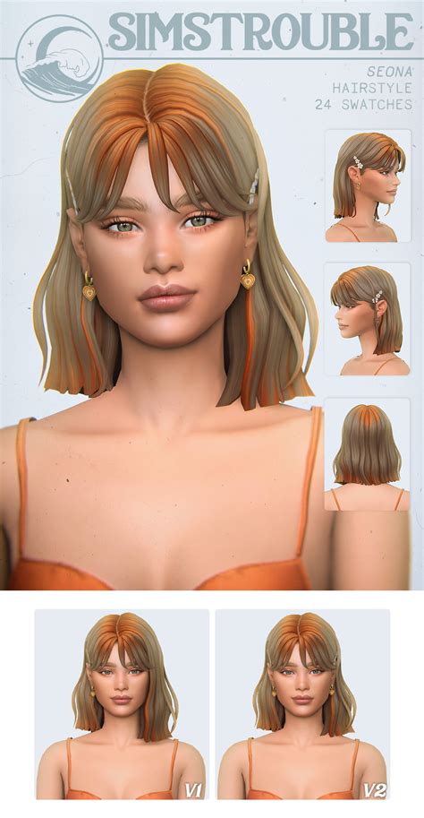 Seona Hairstyle By Simstrouble Patreon In 2023 Sims 4 Sims Cc