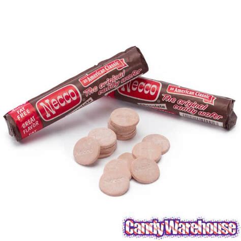 Necco Wafers Candy Rolls Chocolate Flavor 24 Piece Box Candy Warehouse