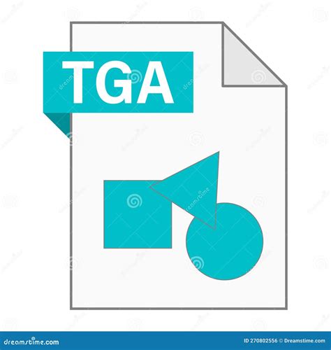 Modern Flat Design Of TGA File Icon For Web Stock Vector Illustration