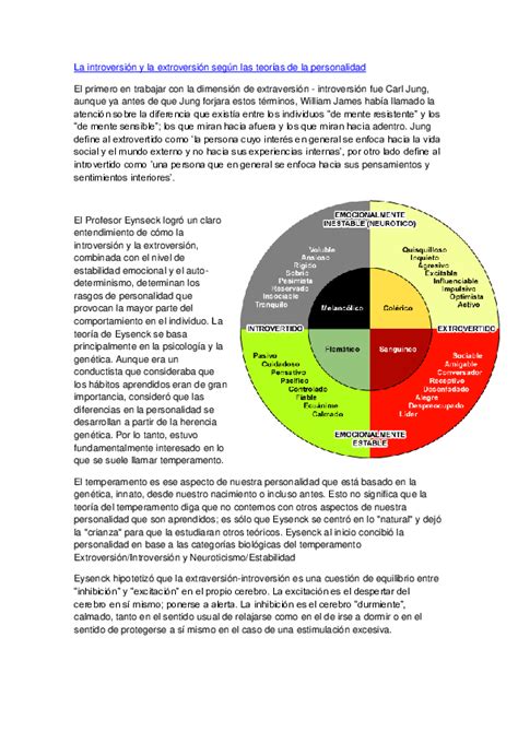 Doc La Introversion Y La Extroversion