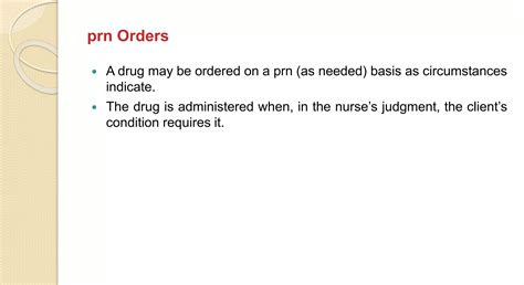 Types Of Medication Orders Pptx