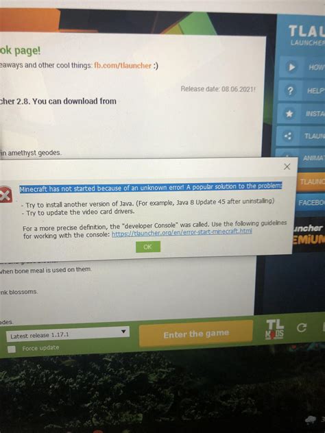Minecraft Couldnt Launch R TLAUNCHER