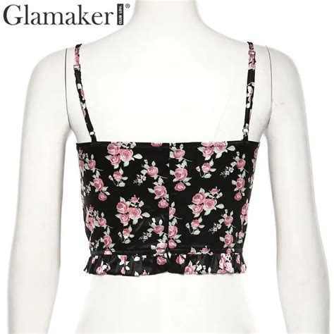 Glamaker цветочный принт бодикон открытая спина укороченный топ