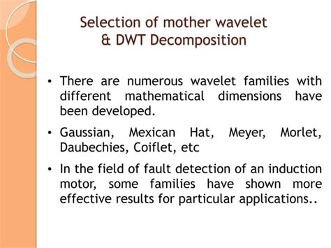 Dwt Based Fault Diagnosis Of Induction Motor Pptx