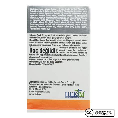 Argivit Focus 30 Tablet - Multivitaminler | Vitaminler