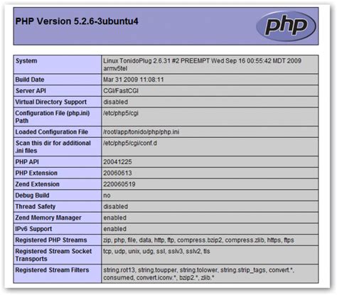 Crear un archivo phpinfo para ver módulos parámetros y versión de php SmythSys IT Consulting