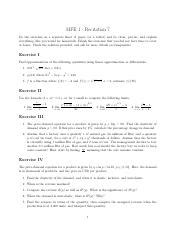 Mathematics For Economics Recitation 7 Exercises Course Hero