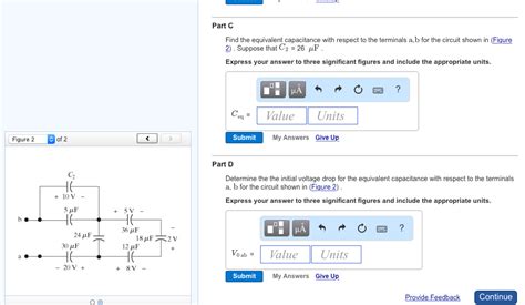 Solved Problem 627 Part A Find The Equivalent Capacitance