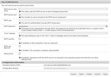 configuring email notification adobe experience manager