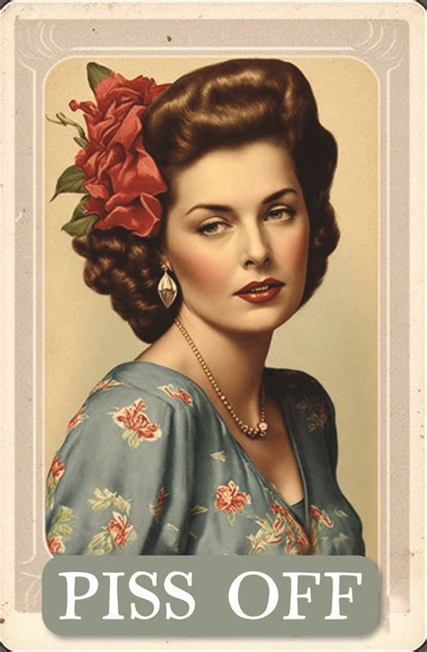 Piss Off Vintage Lockscreen Annoyed Classy Lady Vintage Images