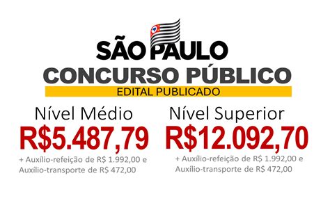 Sai Edital Concurso Público Em Sp Com Vagas Para íveis Médio E