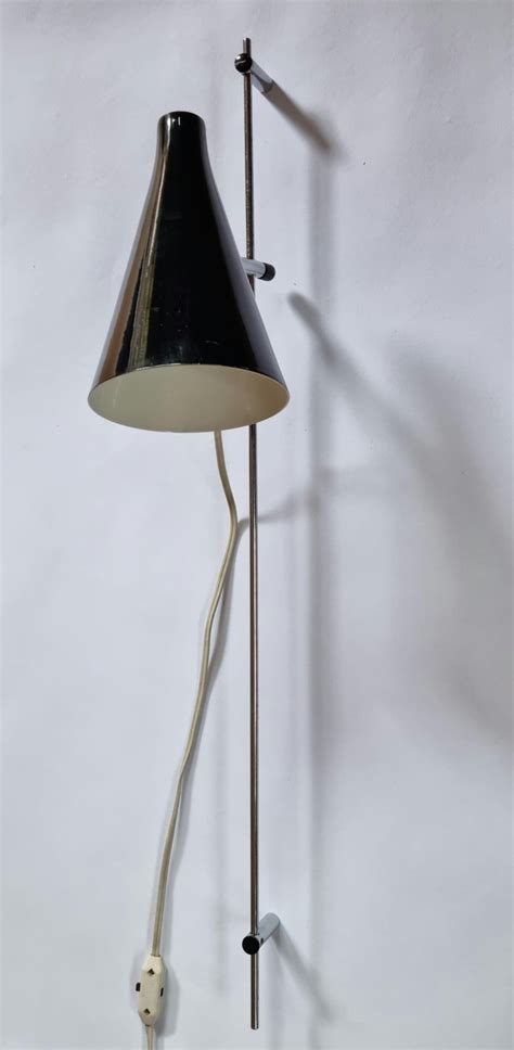 Rare Midcentury Black Wall Lamp Lidokov Josef Hurka 1960s At 1stdibs