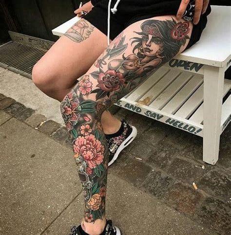 Tatuagens femininas fantásticas na perna Página de Tatuagens