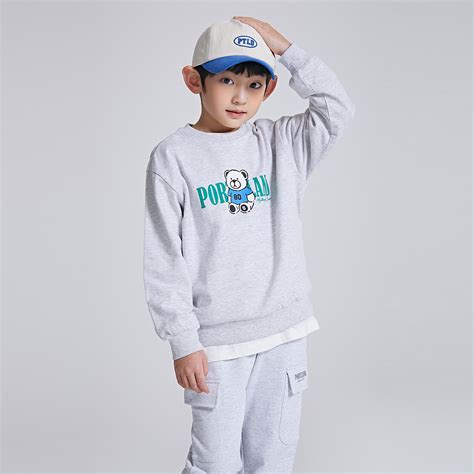 키즈 베어 그래픽 스웨트셔츠spmwc12ku1 스파오