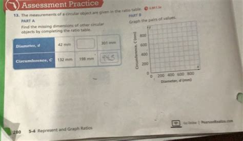 solved assessment practice 13 the measurements of a circular object