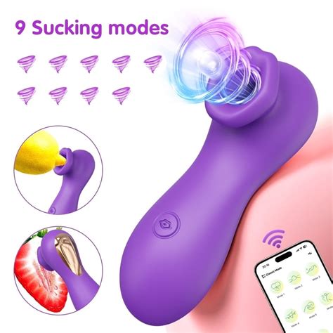 Bluetooth App Controlled Sucking Vibrator Female Sex Toys For Women