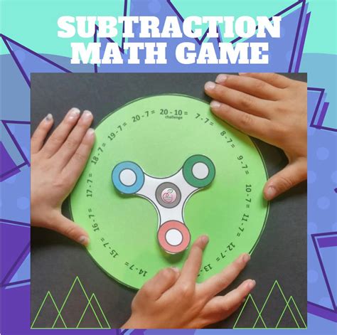 Subtraction Spinner Math Game Etsy Uk