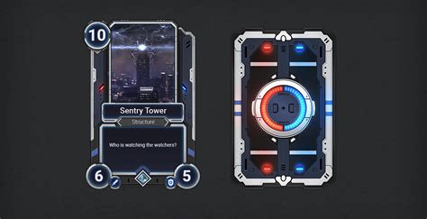 Futuristic Card Template Delta D Icons Unity Asset Store Game
