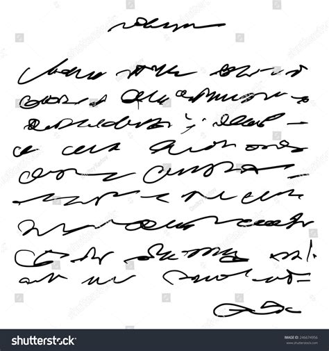 Unidentified Abstract Handwriting Scribble Stock Vector Royalty Free