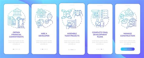 Advices For Housing Development Blue Gradient Onboarding Mobile App Screen 16089725 Vector Art