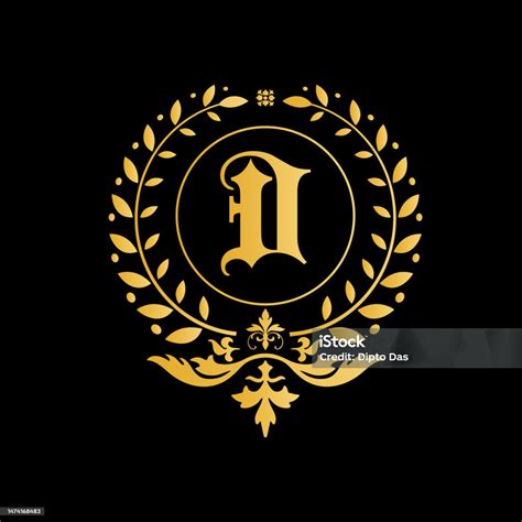D Lettre Royal Modèle De Logo De Luxe Dans Lart Vectoriel Pour