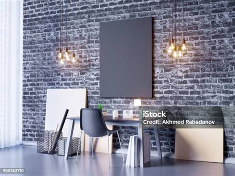 3 D 일러스트 포스터 프페임 형판 워크스페이스 Mock 바라요 배경 0명에 대한 스톡 사진 및 기타 이미지 0명 공란 디자인 Istock