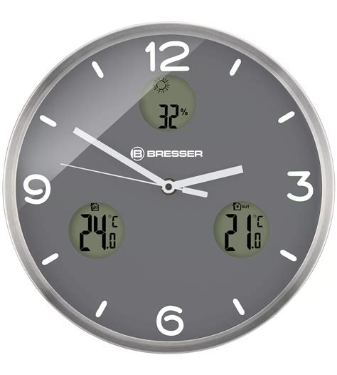 BRESSER MyTime Io NX Horloge murale radio pilotée avec Mesure de