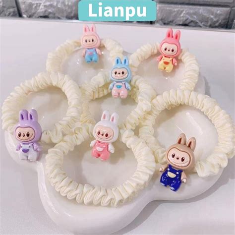 Lianpu Labubu Hair Ties การ ์ ตูนเชือกผมเรียบง ่ าย เครื ่ องประดับ