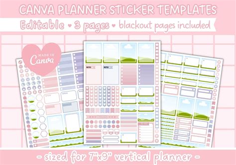 Canva Editable Planner Sticker Graphic By Yoogi Design Studio Creative Fabrica