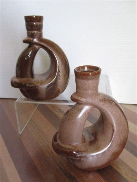 Frankoma 305 Candle Holders Lot Of 2 Candle Holders Candles Pottery