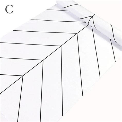 PAPIER PEINT C 0 45X1M Papiers peints hexagonaux en treillis blanc et noir bande dorée