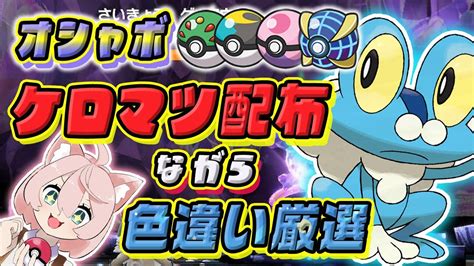 【ポケモンsv🔴】5 色違い厳選ながらオシャボ4種ケロマツ配布！！ ⸜誰でも交換可👍⸝海外メタモン5v！ヘビボニャイキングも配布可能🐍詳細は